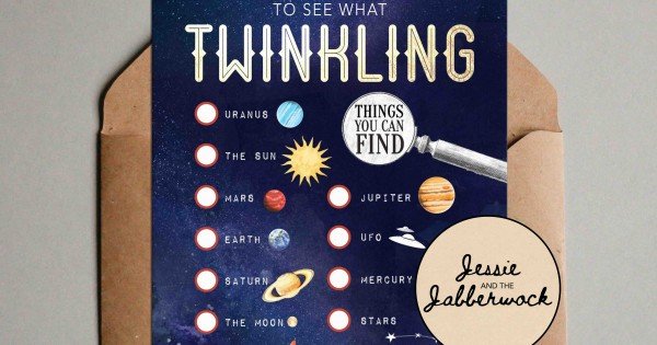 Space Planets Scavenger Hunt Printable