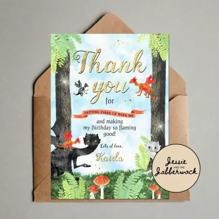 Magical Dragon Thank you Note