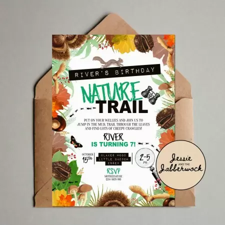 Autumn Nature Trail Invite